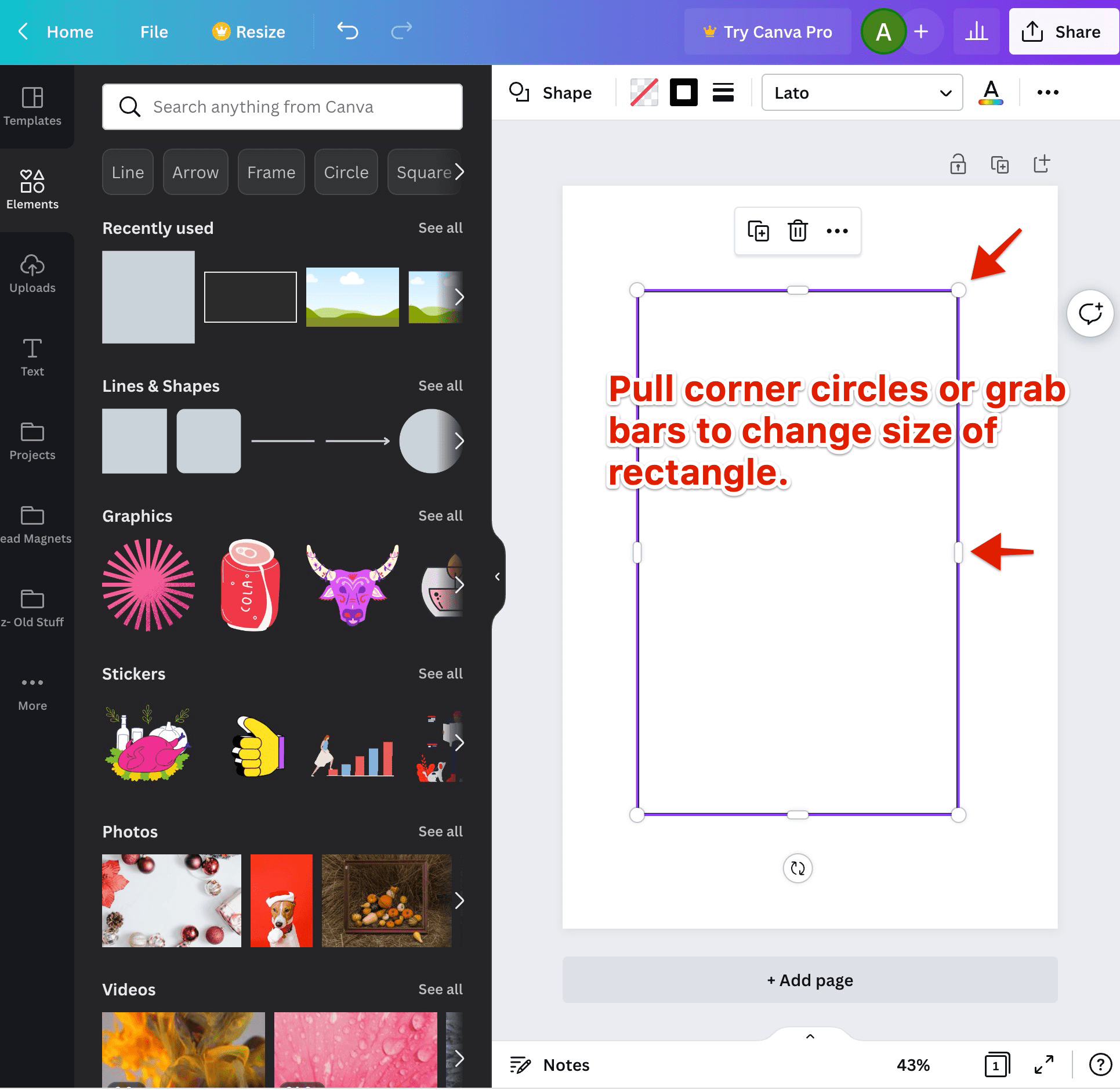How to Create a Thin Rectangle in Canva - New Tutorial for 2024!