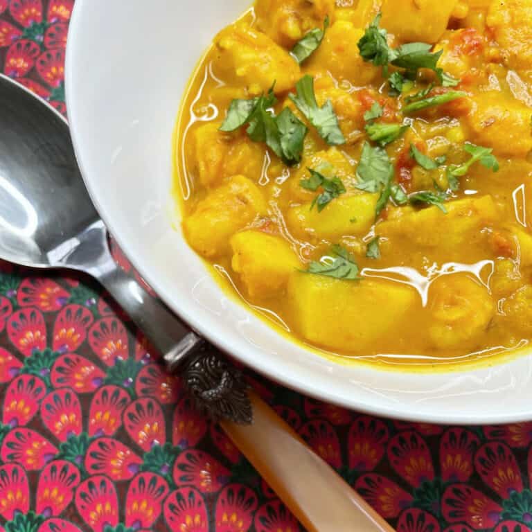 Indian Style Potato, Onion, and Tomato Sabji Recipe